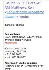 Why Ken Matthews’ show was terminated at WHP580 AM « Josh First's Blog